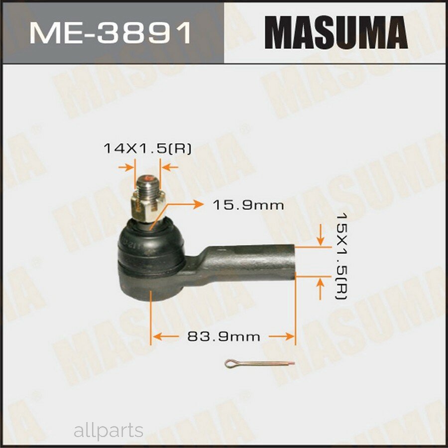 MASUMA ME-3891 Наконечник рулевой TOYOTA HILUX MASUMA ME-3891
