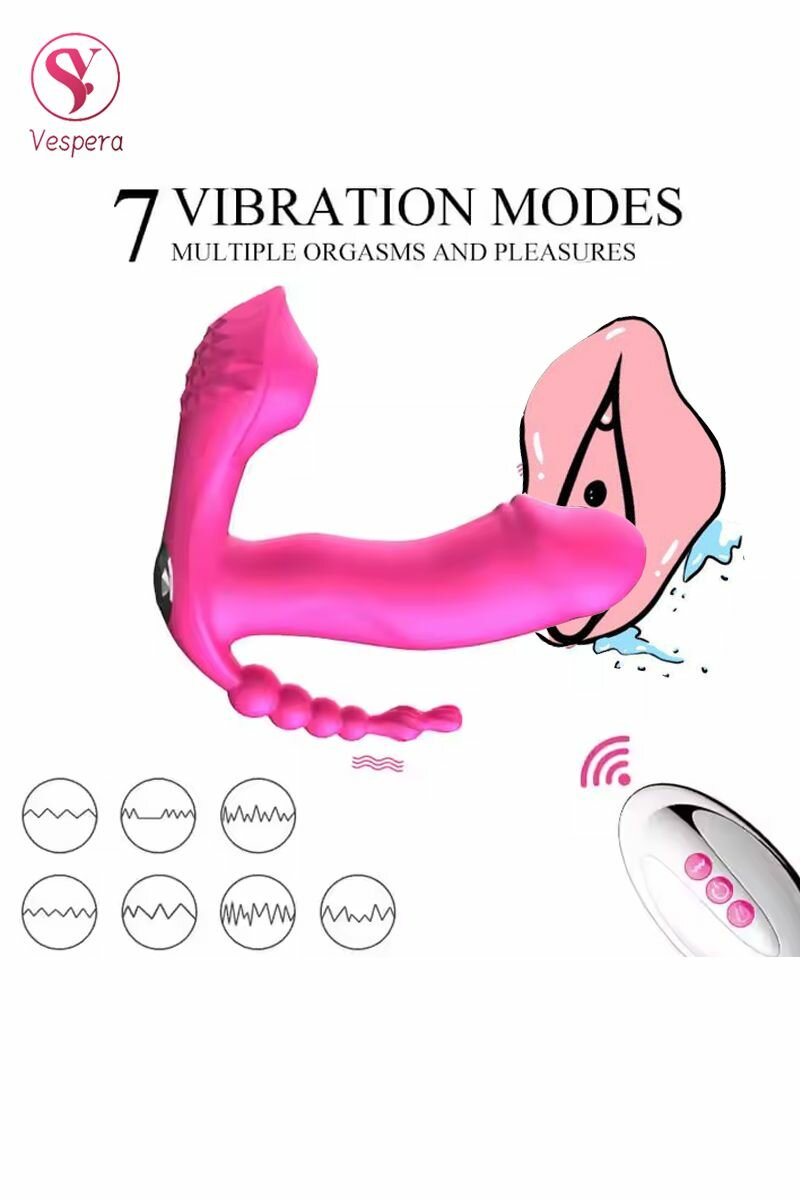 Секс-Стимулятор для Взрослых Игрушек 3в1 для Женщин с 10 Вибраторами для Сосания языка и Засовывания Фаллоимитатора G Spot, Взрослая Анальная Секс-Игрушка для Женщин, с Дистанционным Управлением