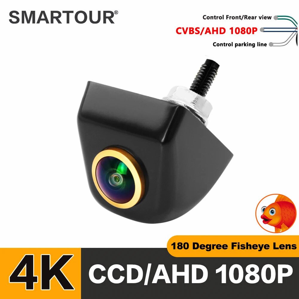 SMARTOUR AHD 1296*1080P 180-градусный CCD объектив «рыбий глаз» Starlight ночного видения автомобильная камера переднего/заднего вида Автомобильная камера заднего вида, Two control 720P