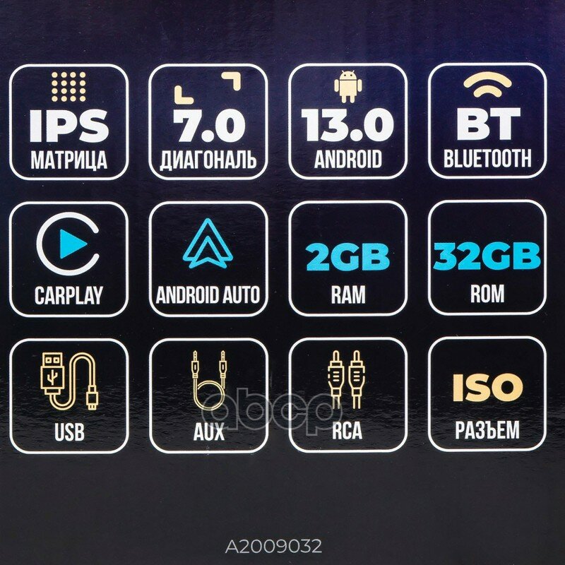 Автомагнитола ARNEZI Smart A5 2Din Android 13 2Gb/32Gb (Android, Car Play), , Max Вт ARNEZI арт. A2009032