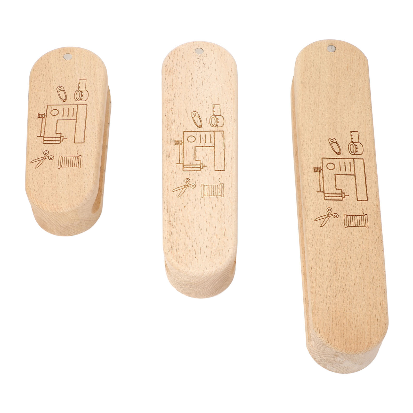 3 шт. деревянные портновские хлопушки со шкалой
