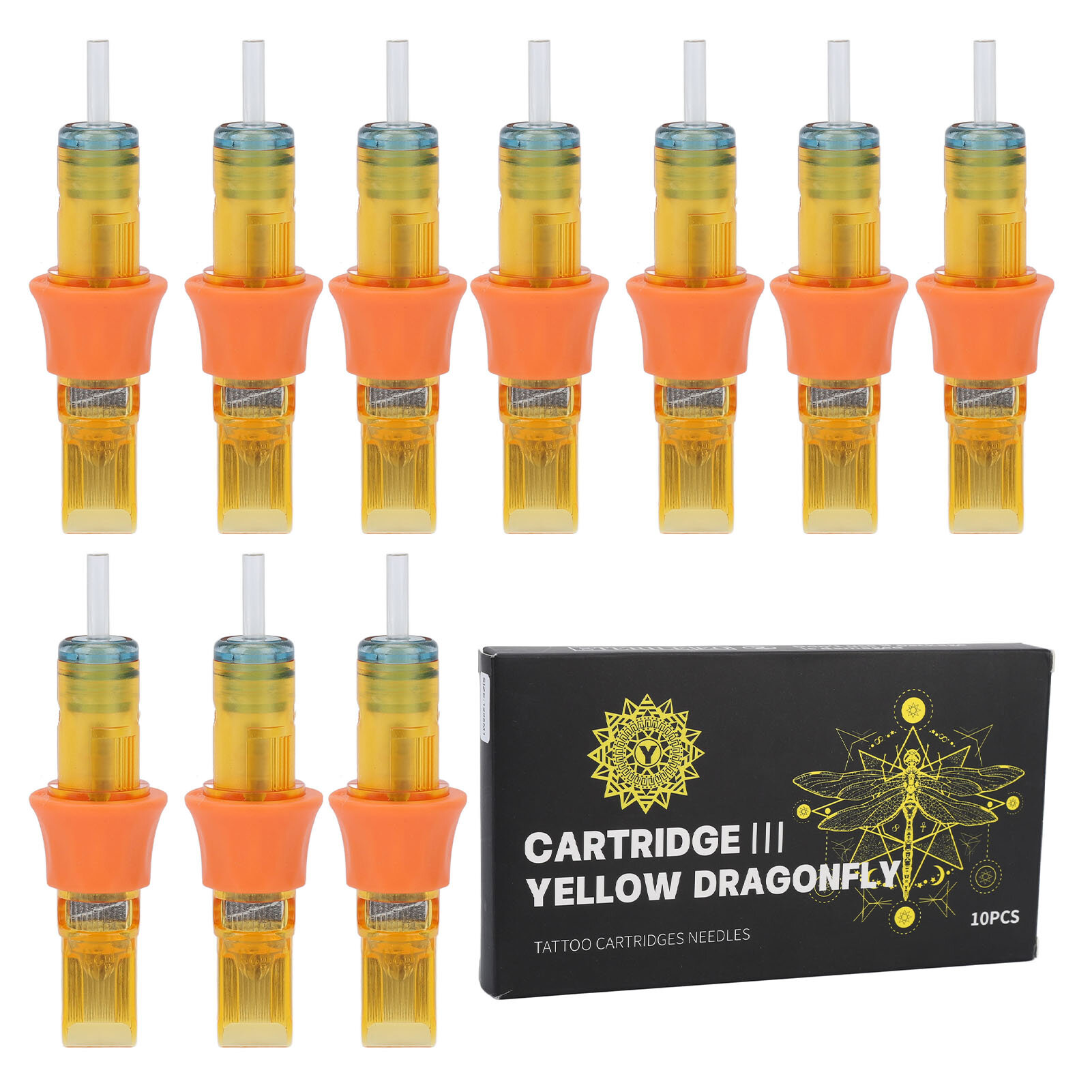 10 кусочков M1 иголки картриджа Стерилизованная 0,35 мм нержавеющая сталь для татуировки 23m1