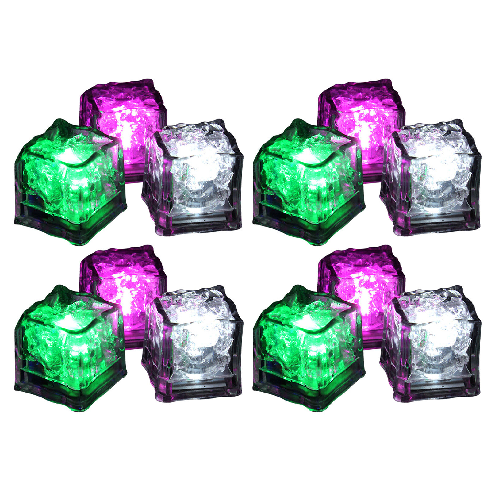 12шт светодиодные кубики льда Индукция жидко