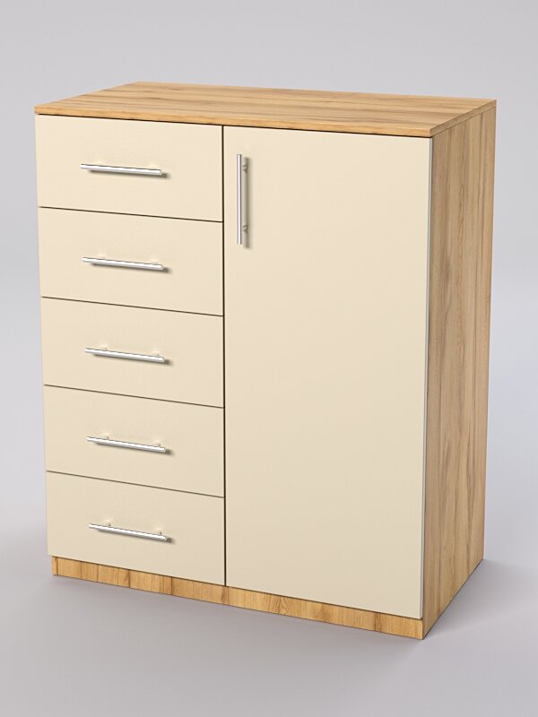 Тумба для офисной техники №7-2А, Дуб Золотистый и Крем Вайс. Производитель товара - компания Westcom.