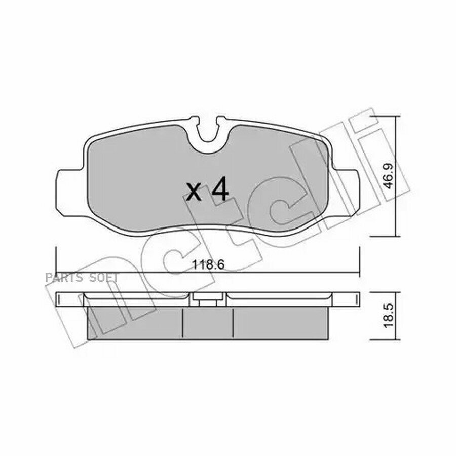 METELLI Колодки тормозные
