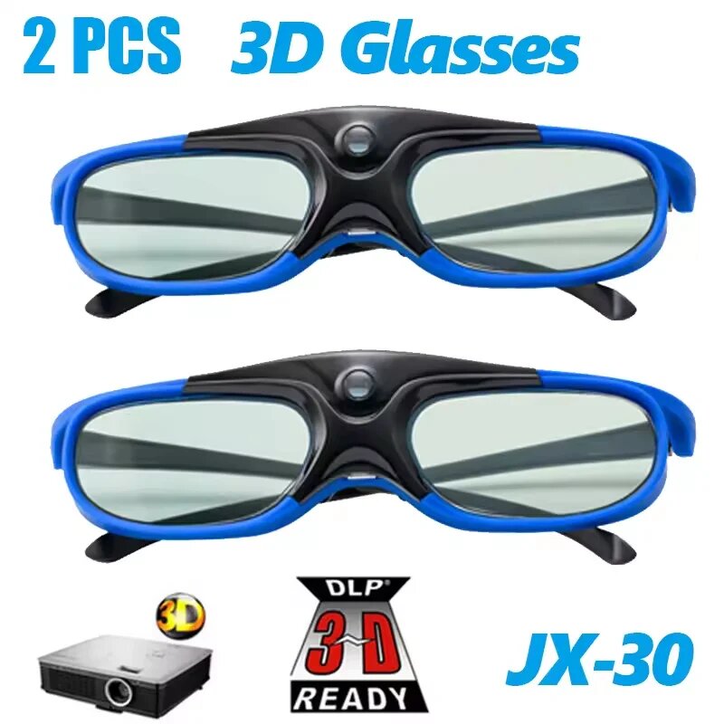 Активные 3D очки Yovanxer JX30-DLP для проектора 2PCS Blue