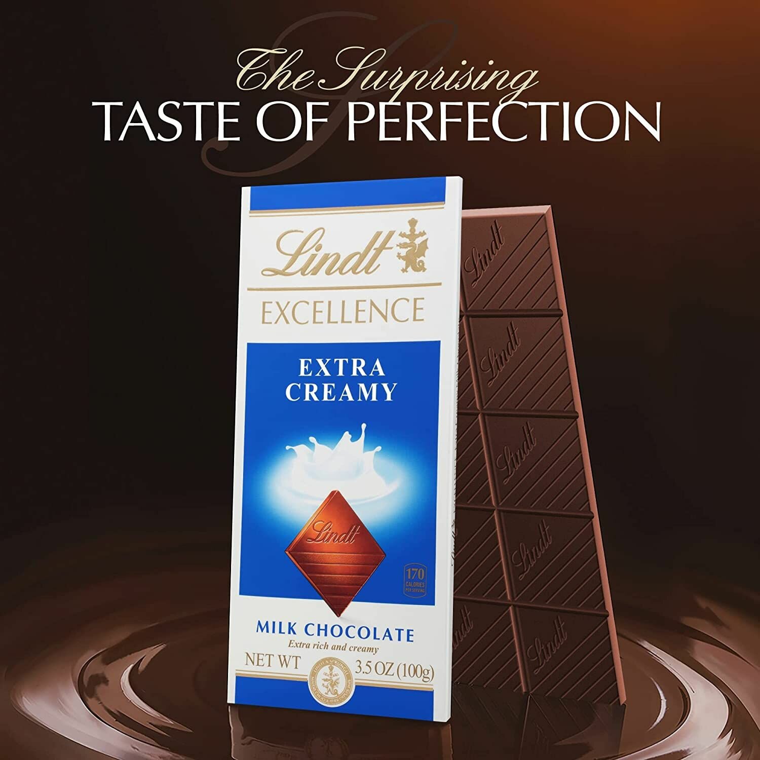 Молочный шоколад Lindt Extra Fondant, 100г.