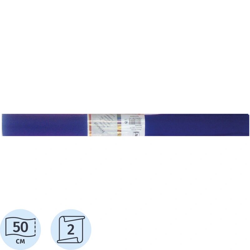 Бумага крепированная WEROLA, 50смx250см 32г/м темно-синяя,12061-1