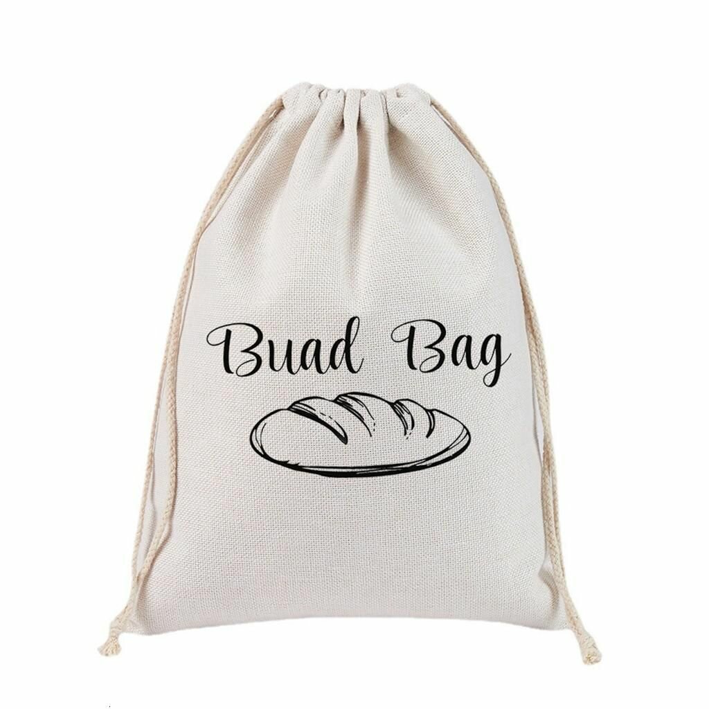 Стильная и функциональная льняная сумка с завязками, прочные и мягкие органайзеры для хранения, упаковочные мешочки для хлеба, фруктов и закусок, - Образец 5