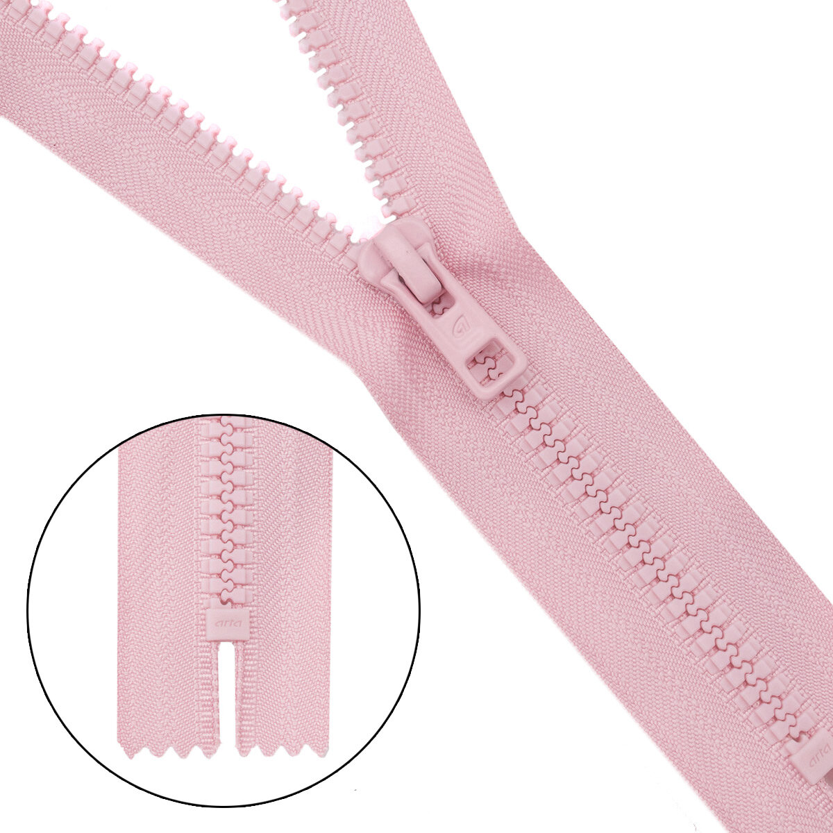 Молния тракторная Т6 18см неразъемная (2075) Arta (A811 св. розовый (New)), 10 шт