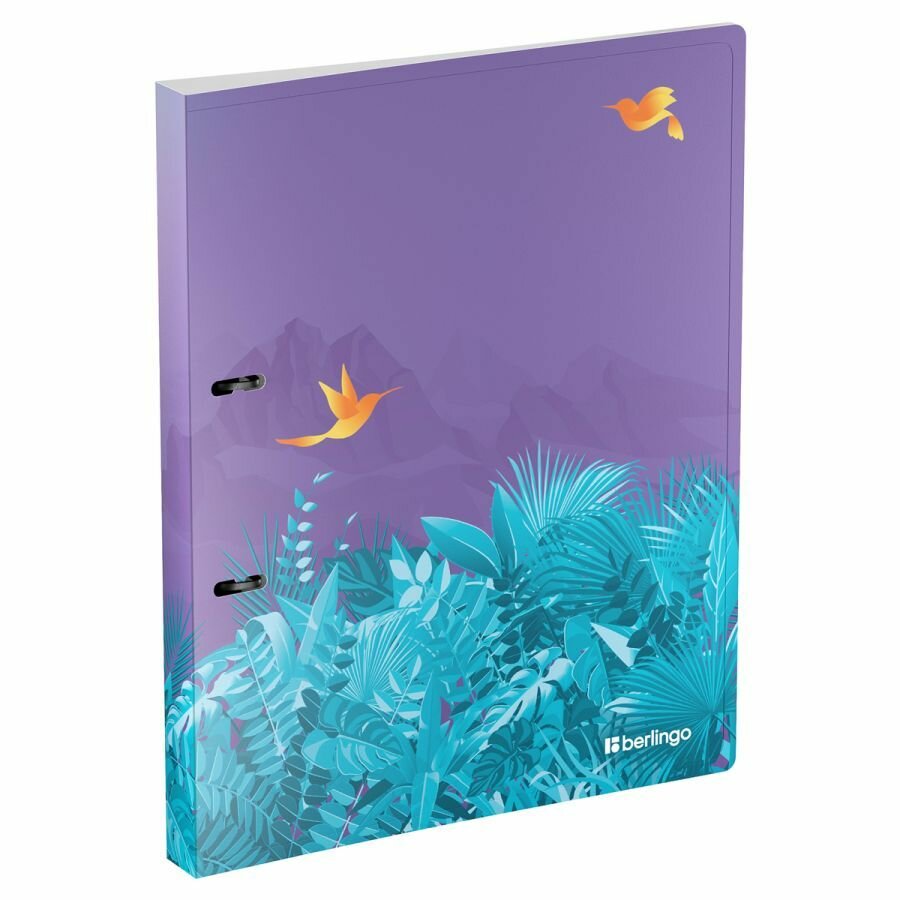 Папка на 2-х кольцах Flower Art пласт. А4 24мм Berlingo