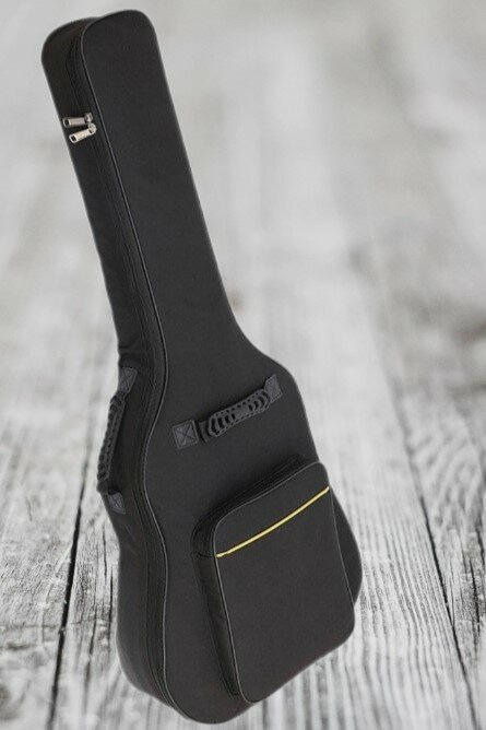 Чехол для бас-гитары, длина 122 см, утепленный (5мм), накладной карман со светоотражающей лентой, ткань Oxford.