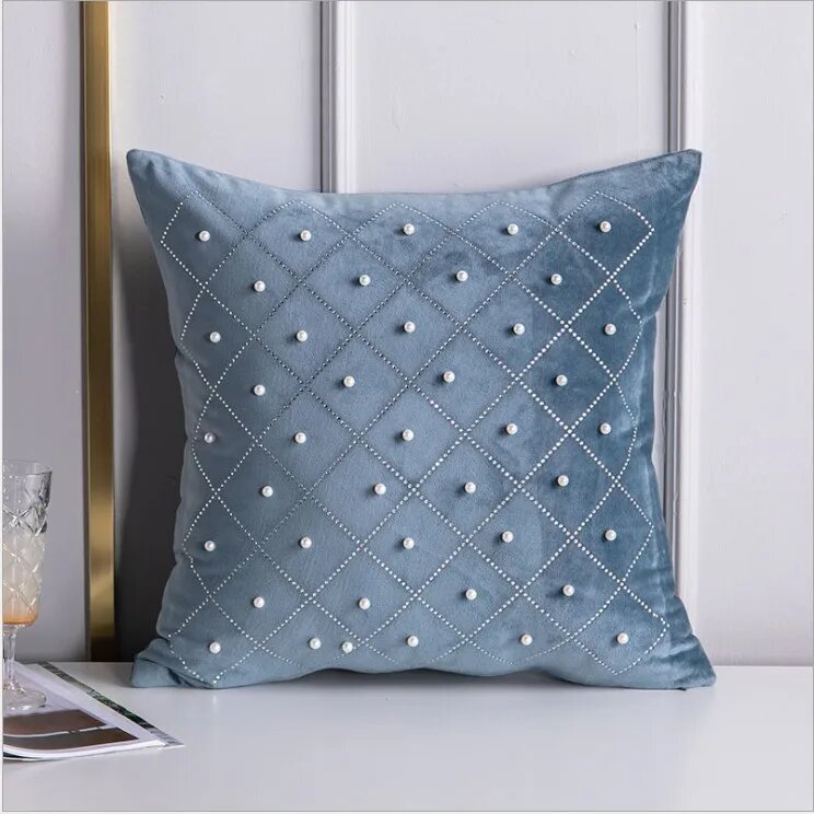 LOISHOM Бархатные чехлы для подушек 45x45 см grey blue