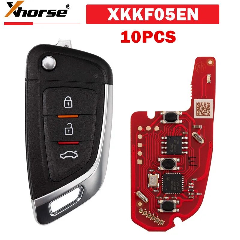 10 шт./лот XHORSE XKKF05EN универсальный дистанционный ключ от машины с 3 кнопками для инструмента VVDI Key Tool (английская версия)