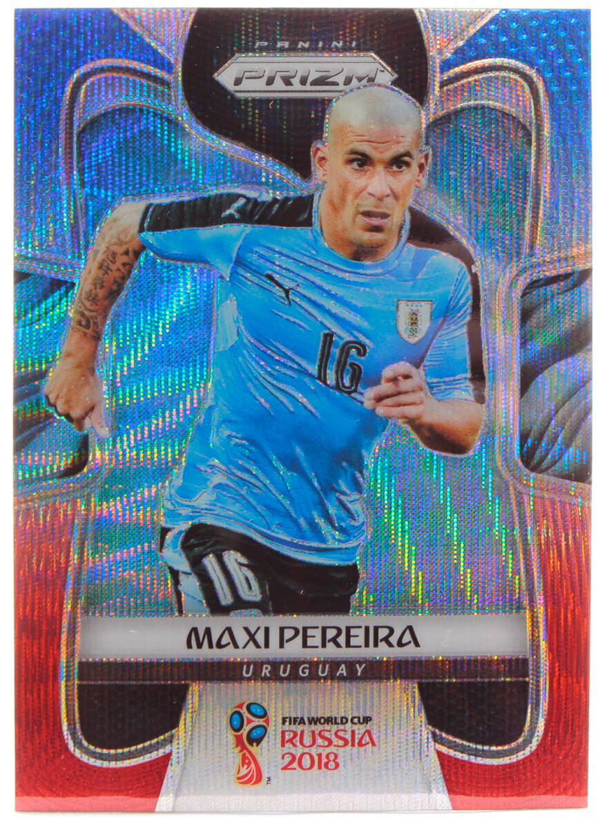 Коллекционная карточка Panini Prizm FIFA World Cup Russia 2018: #216 Maxi Pereira - Blue Red Wave