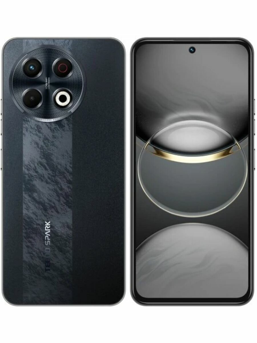 Смартфон Tecno Spark 30 Pro 6.78" 1080x2436 AMOLED, Helio G100, 8Gb, 256Gb, черный