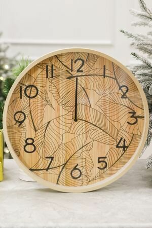 Настенные часы тропические мотивы, стекло, дерево, 40 см, Boltze 2025403