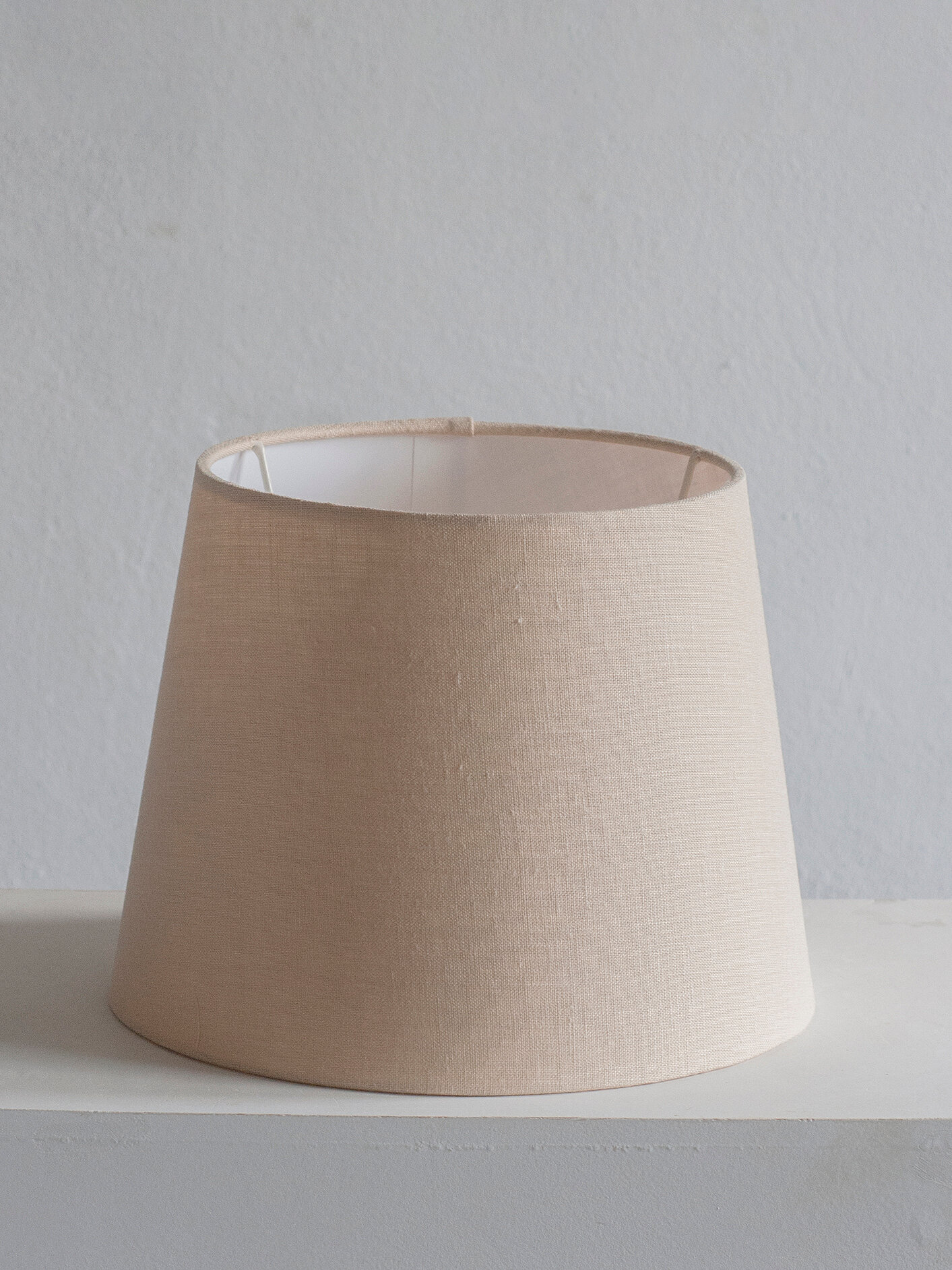 Абажур для настольной лампы, лён "Топленое молоко", конусный 250