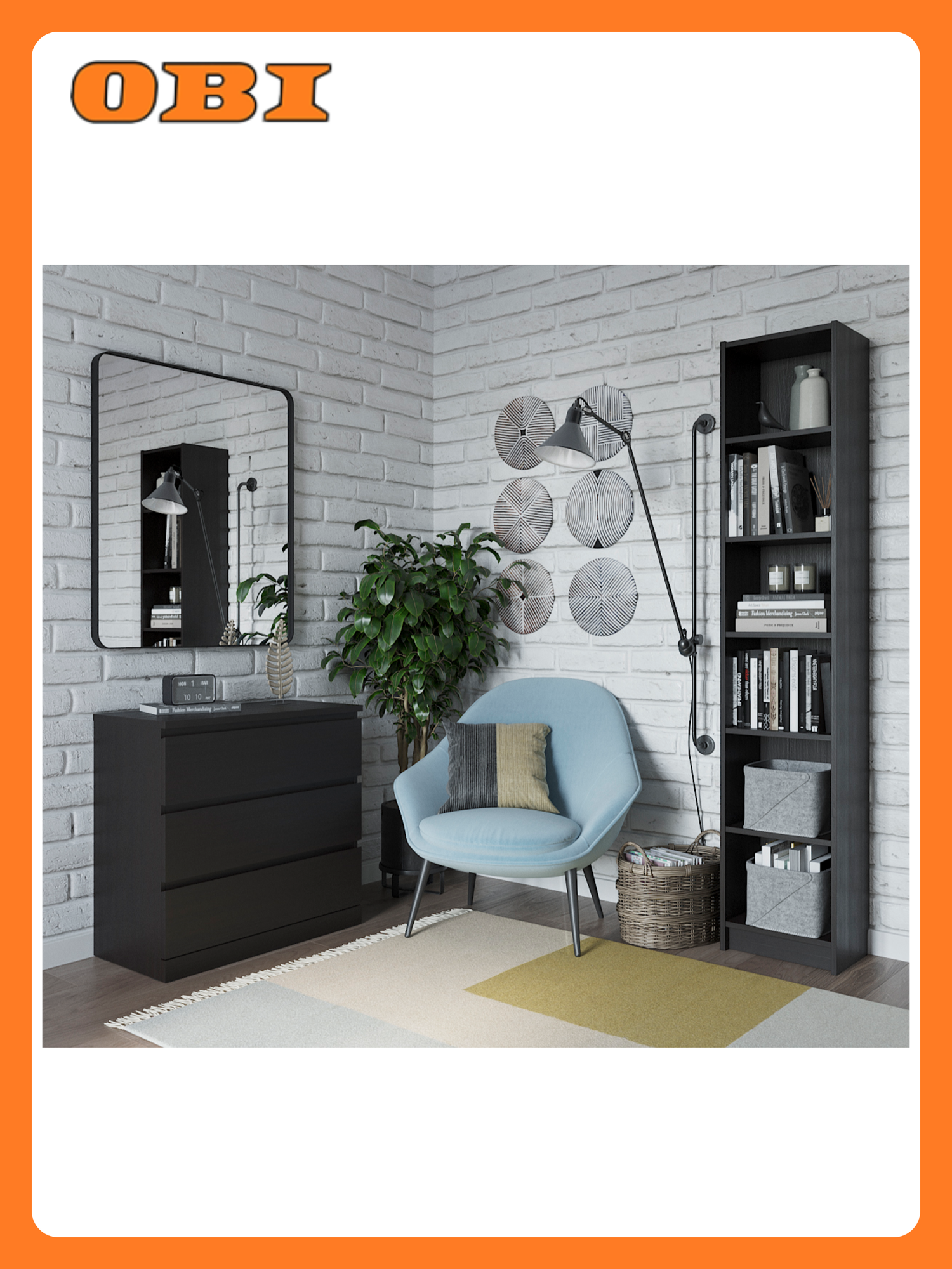 Комод Шведский Стандарт Варма 3 80х77х40 см шпон ясень, черный