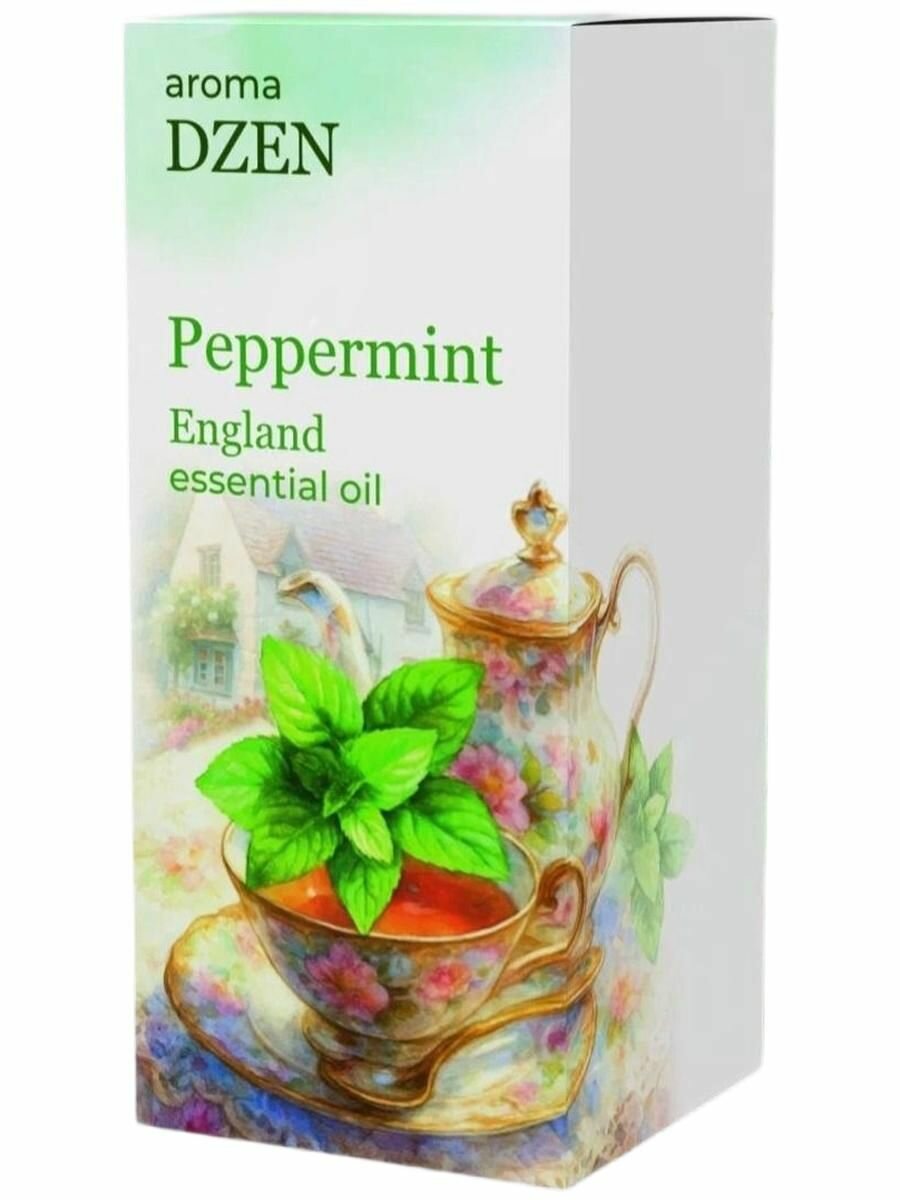 Эфирное масло Мята перечная Aroma Dzen, для ароматерапии, для бани и сауны, 5 мл