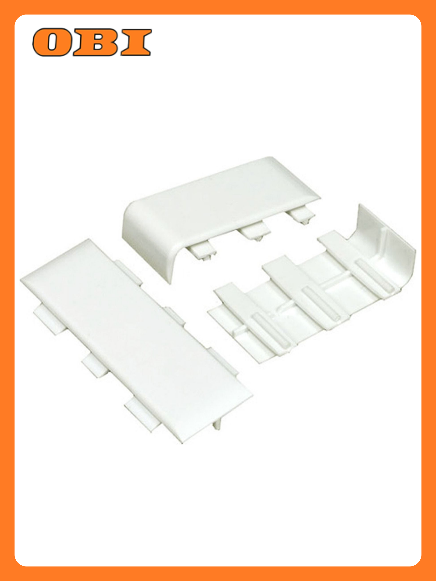 Соединитель Ecoplast, для фронтальных крышек, пластик, белый, 100x55x30 мм