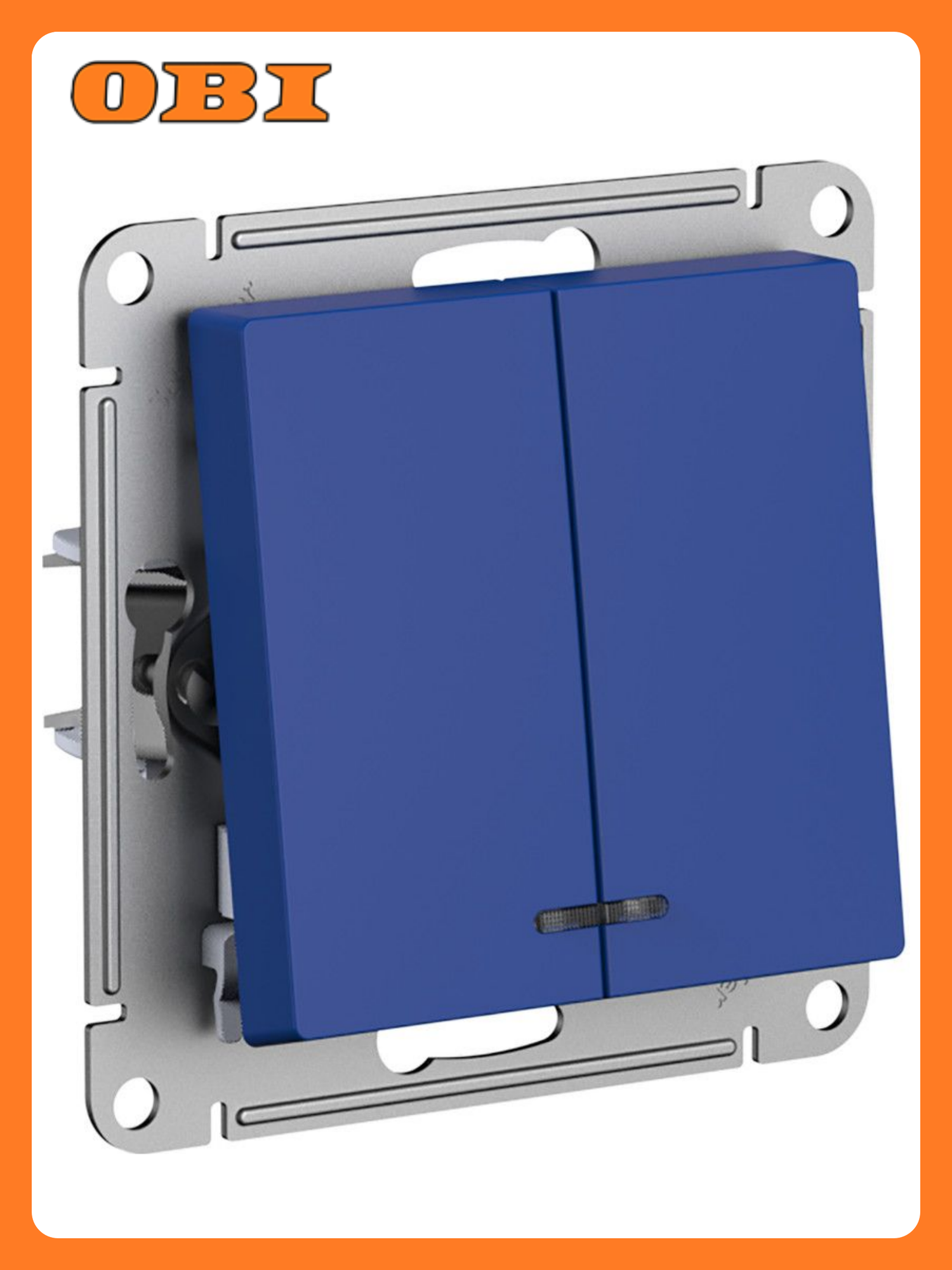 2-клавишный Выключатель Systeme Electric Atlas design с подсветкой сх.5а 10АХ механизм аквамарин