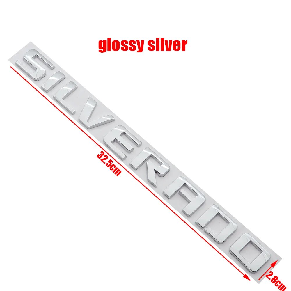 1 шт. 3D ABS автомобильный буквенный логотип наклейка хвостовой бампер значок авто задний багажник эмблема наклейки аксессуары для SILVERADO XFL glossy silver