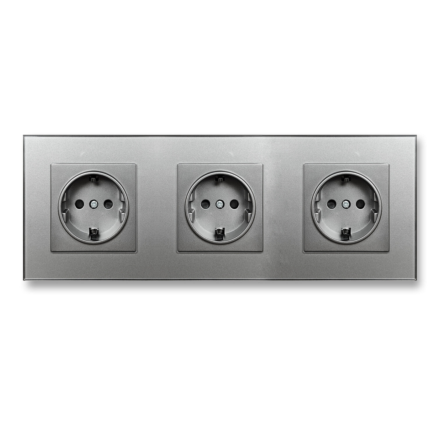 Настенная розетка R Series 86 типа европейского стандарта с USB и Type-C, стеклянная панель, скрытая круглая коробка для установки