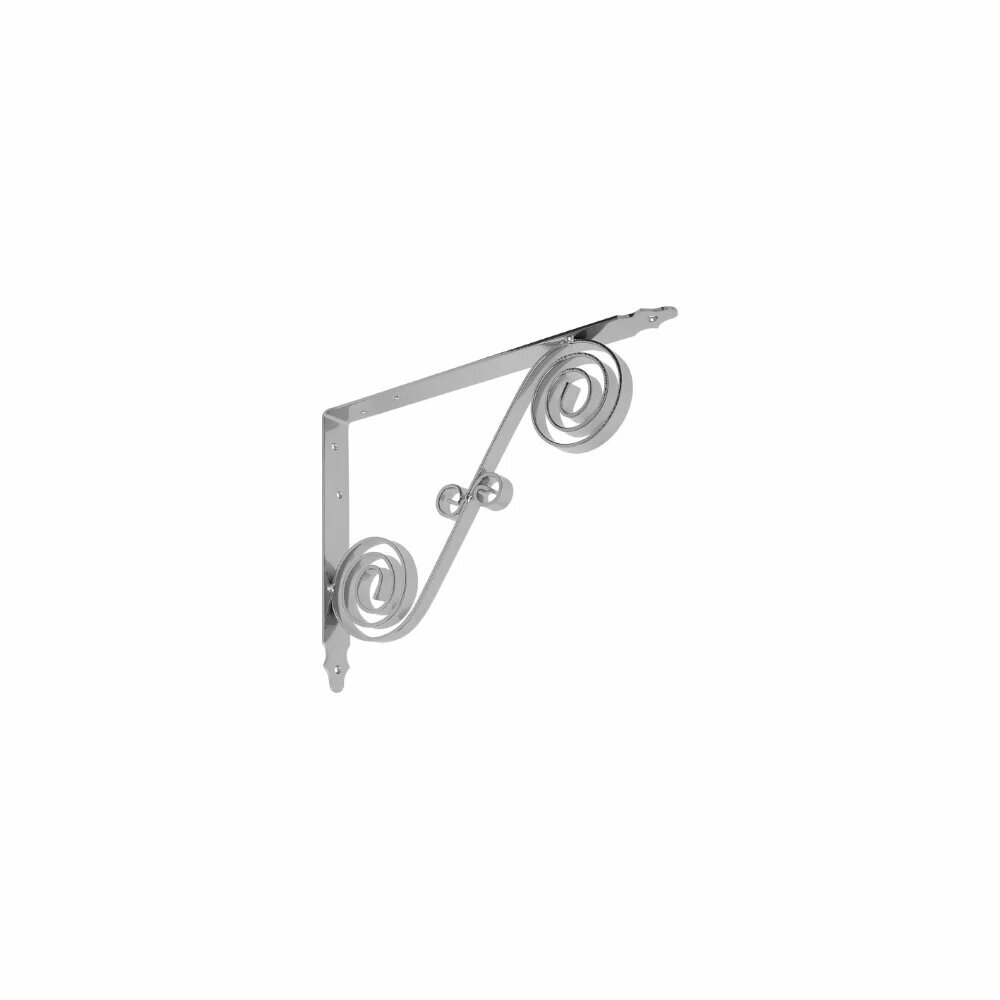 Кронштейн DOMART 4620031741398, фигурный, сталь 08КП, покрытие краска, цвет хром