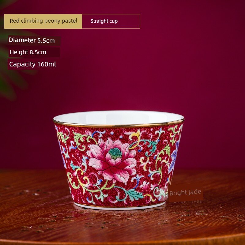 Чайная чашка из керамики Jingdezhen для домашнего использования, чайная чашка из костяного фарфора в китайском стиле с