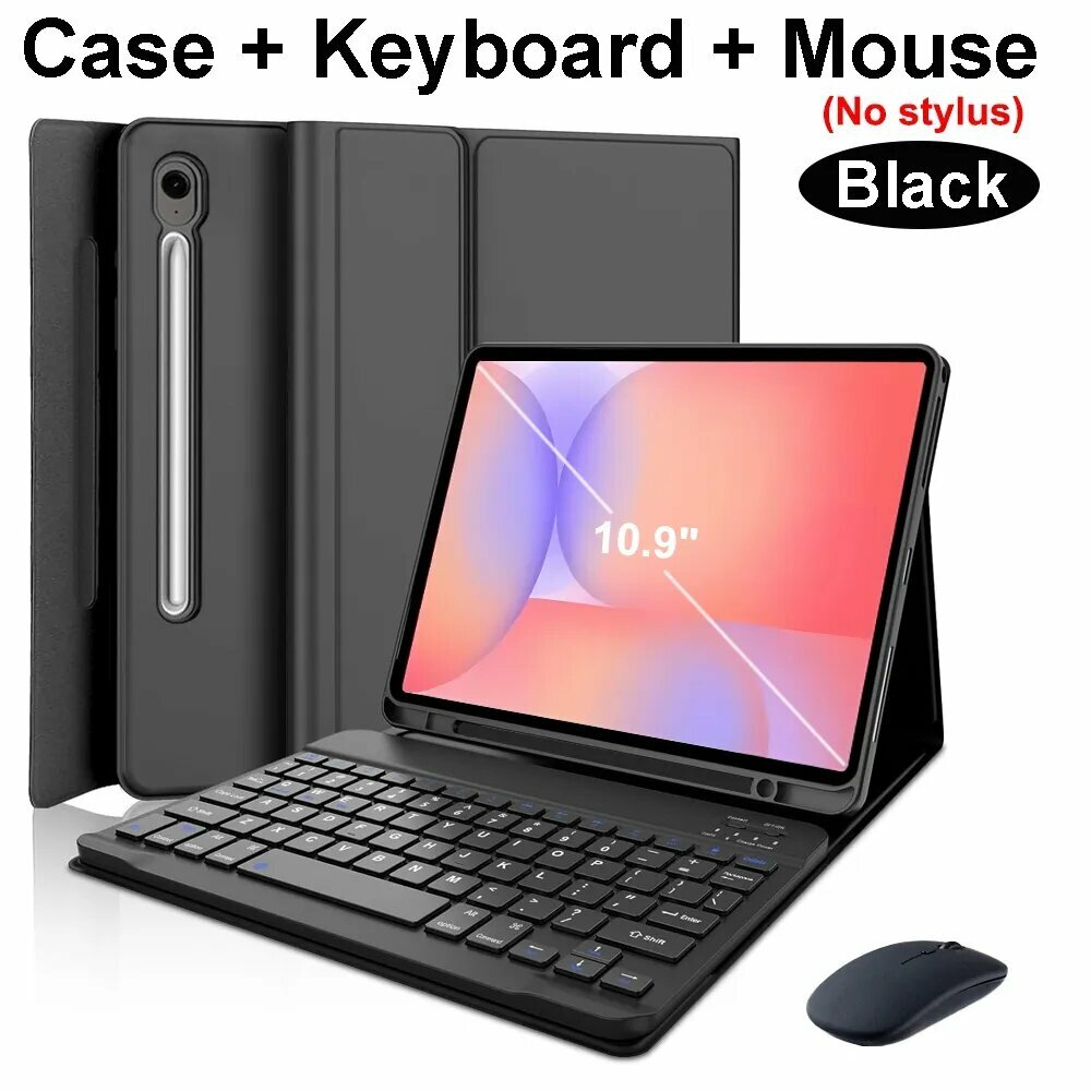 Чехол для Samsung Galaxy Tab S10 Lite 5G с диагональю 10,9 дюйма, русской Bluetooth-клавиатурой, чехол для S10 Lite 10,9 SM-X400/X406B с мышью