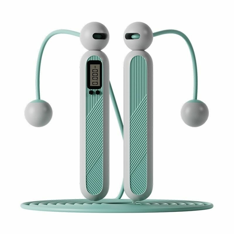 Счетная скакалка для вступительного экзамена в среднюю школу с веревкой и без веревки 2-в-1 для домашних упражнений, умная скакалка из стальной проволоки для вступительного экзамена в среднюю школу