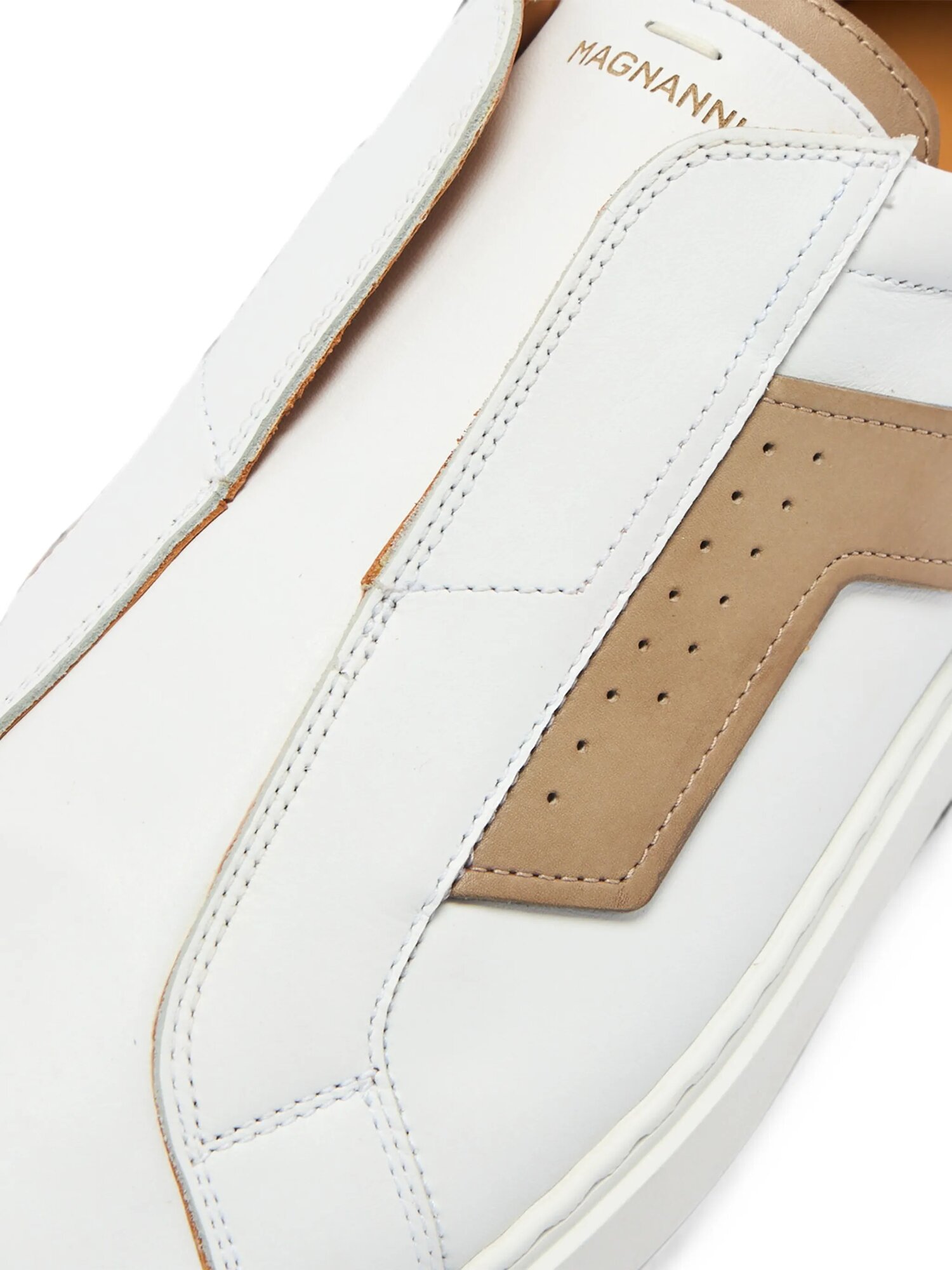 Кроссовки MAGNANNI Perforated panelled sneakers, размер 44.5, white — фото 1