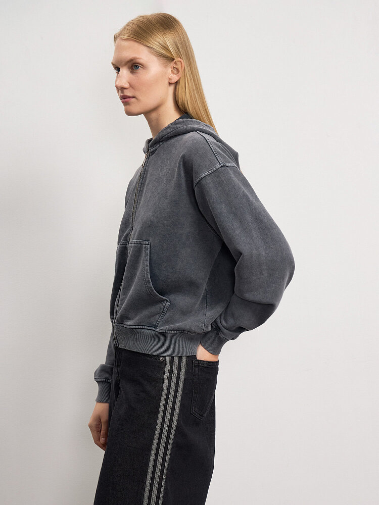 Толстовка Washed Full Zip French Terry Hoodie
