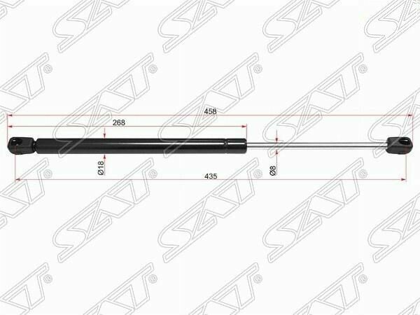 Амортизатор крышки багажника SAT ST-87170-26010 Hyundai Santa Fe 00-06, Santa Fe Classic 07-13 справа слева