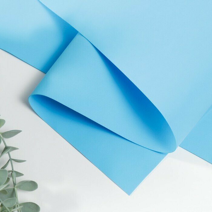 Фоамиран иранский 0,8-1 мм (синий/167) 60х70 см (10 шт)