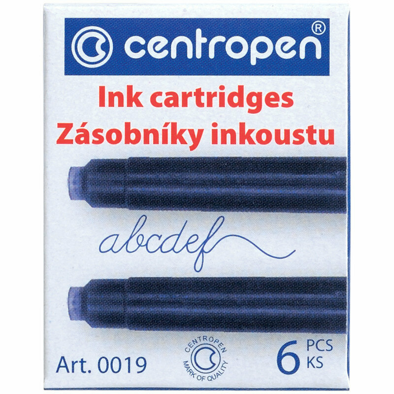 Картриджи чернильные Centropen синие, 6шт, картонная коробка, 10 штук, 080926