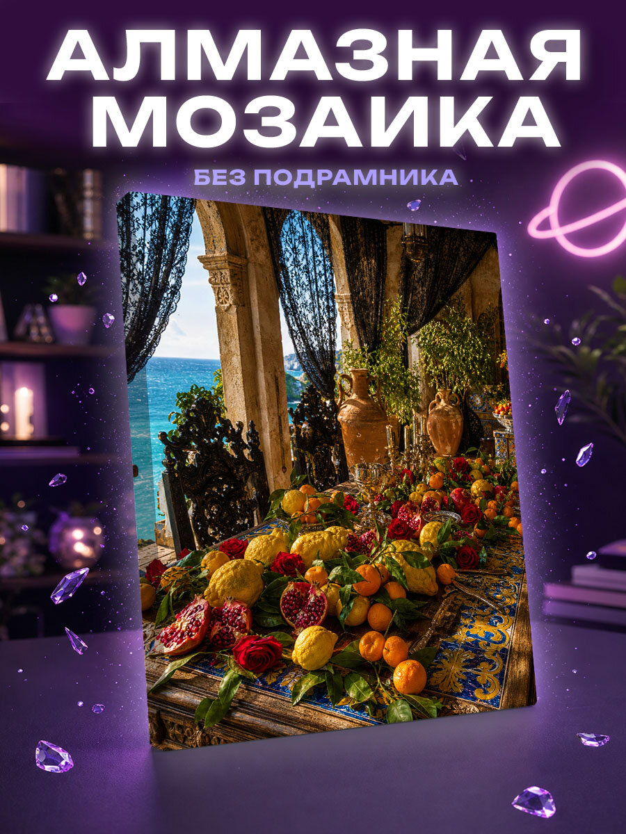 Алмазная мозаика Сицилийский пир на веранде