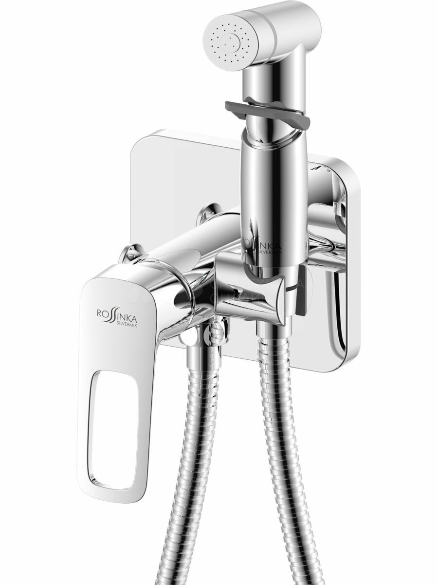 Смеситель Rossinka RS46-51 с гигиеническим душем, встраиваемый