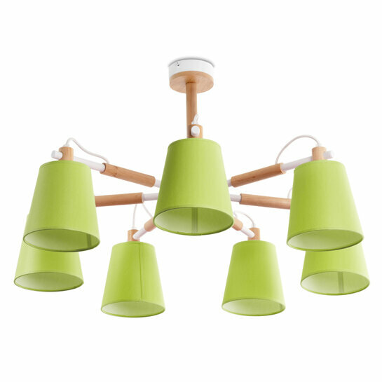 Люстра AURA S1972-7 WT+BR+GN