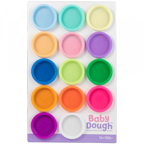 Тесто для лепки BabyDough Шоу-бокс 14 цветов