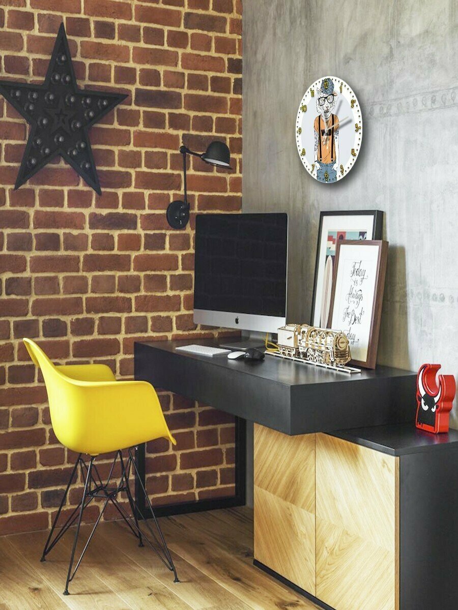 Настенные часы УФ с рисунком животные - 73