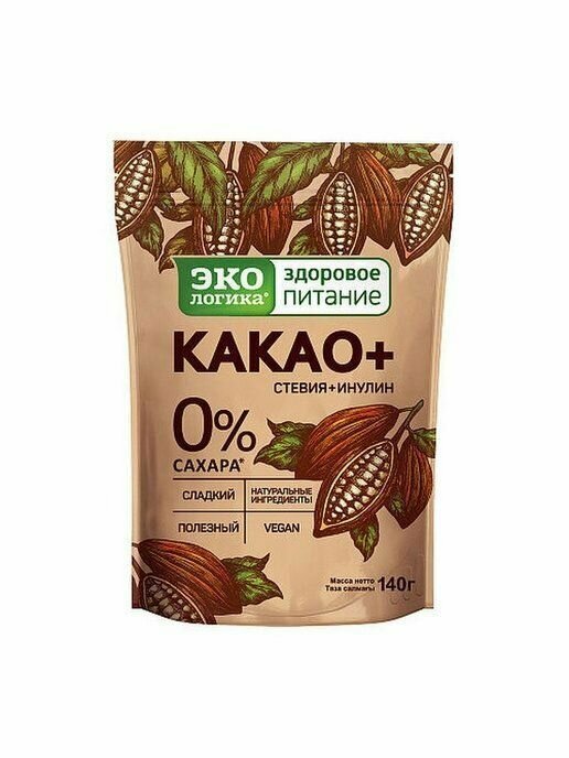 Экологика Какао Какао плюс, 140 г