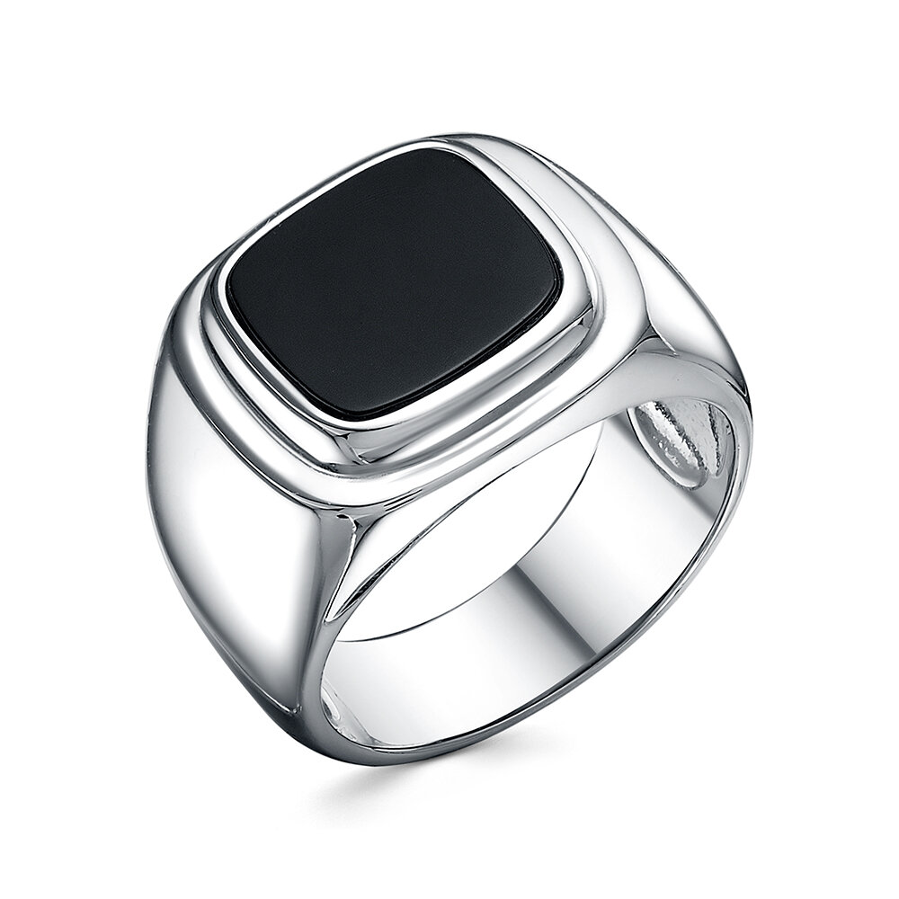 Кольцо, серебро, 925 проба, оникс