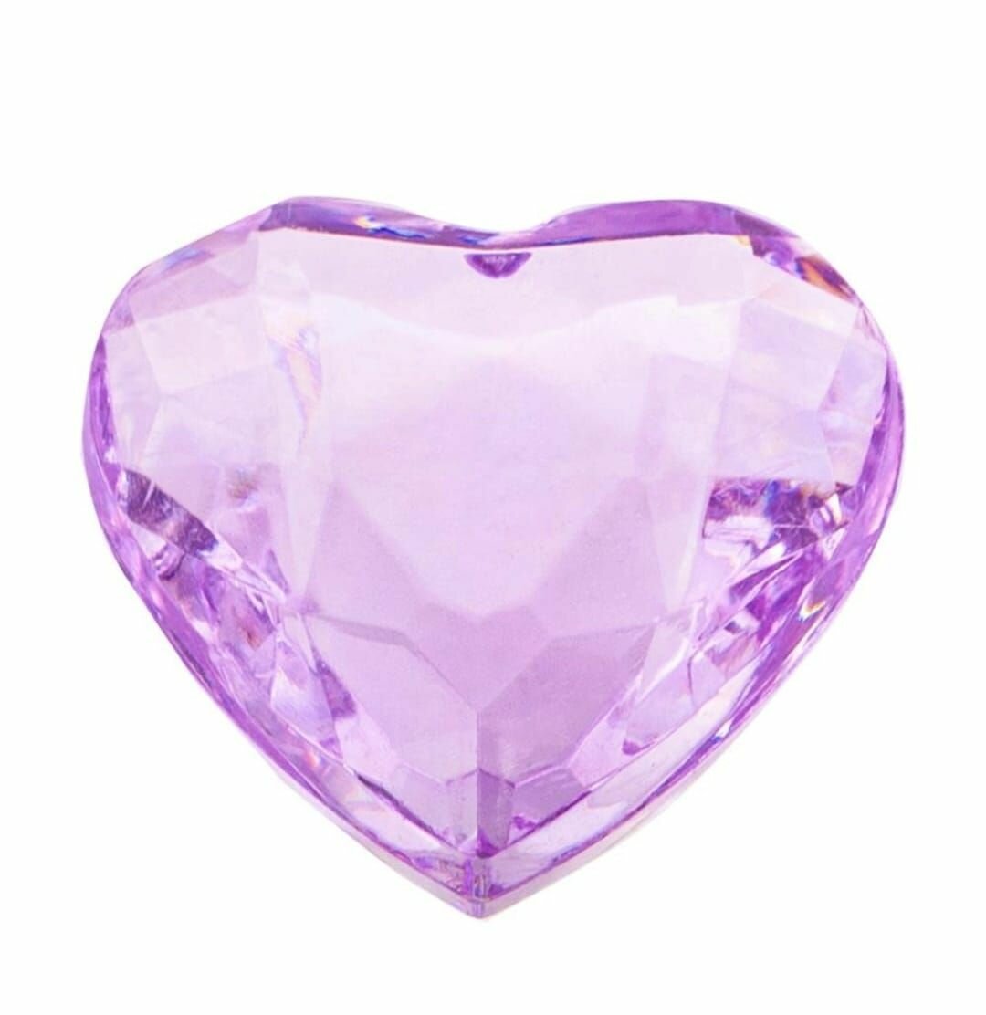 Украшение декоративное, сердечки, акриловые фигурки цветные, декор для дома