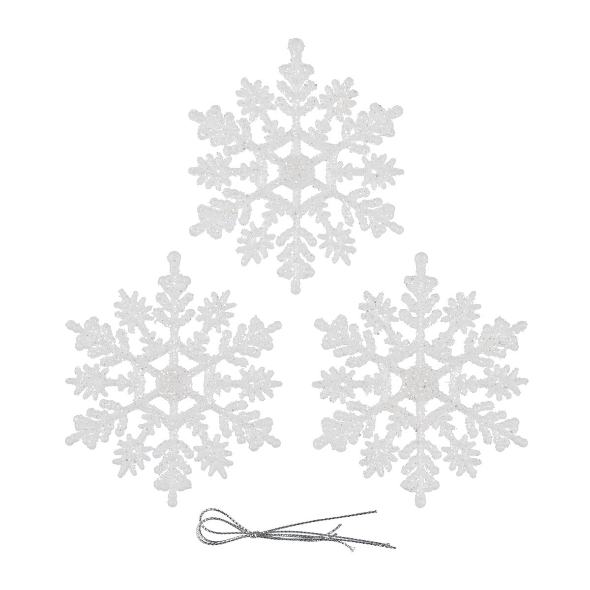 SNOWEEKON SNW-44-OE47 Елочная игрушка 3 снежинки 10 см №01 декоративные для новогодней елки 3шт
