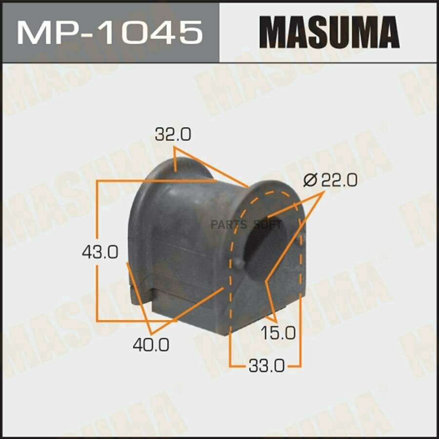 MASUMA Втулка пер. стабил. TOYOTA CARINA FF AT21/CT21 1996-2001 D22мм