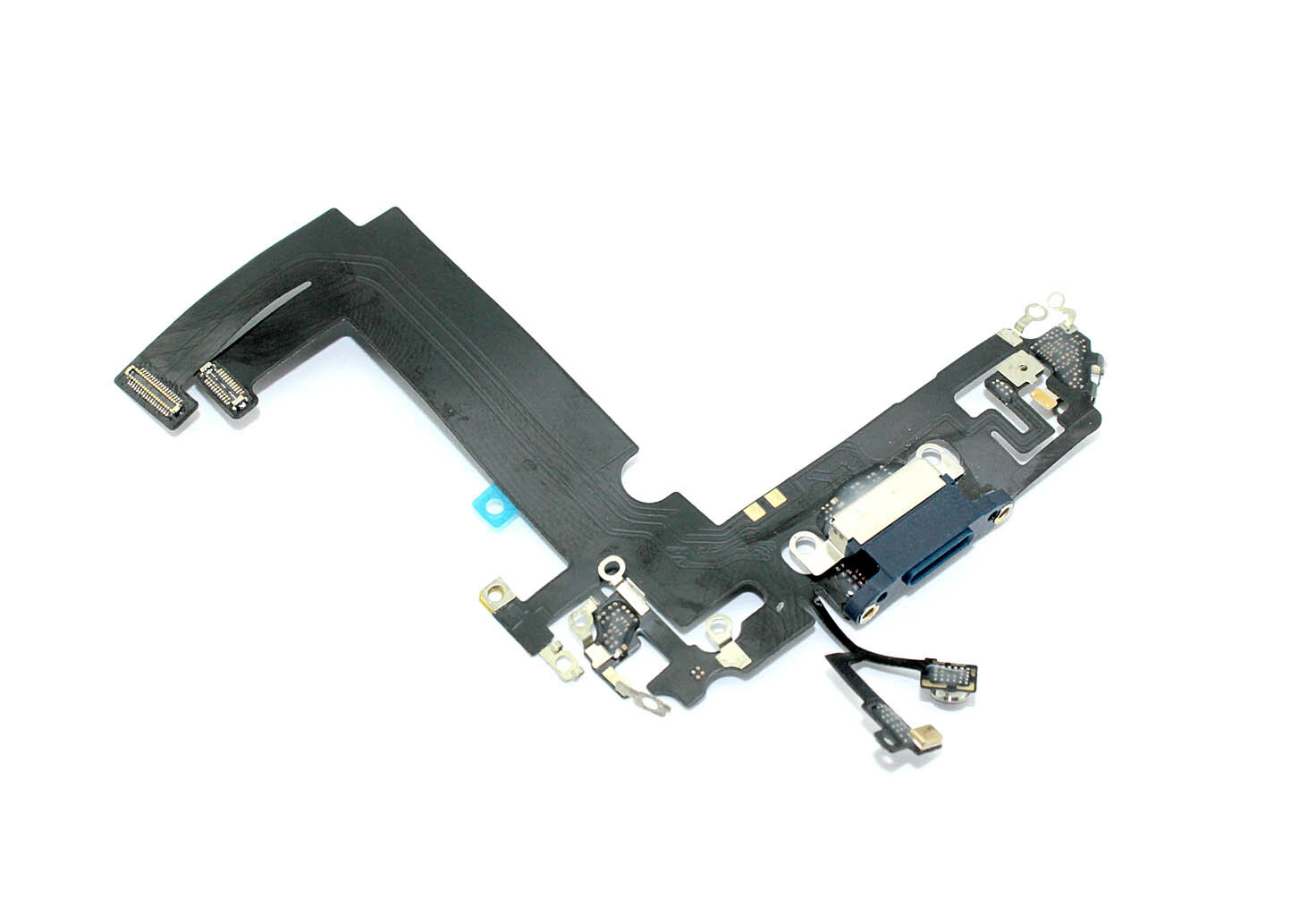 Шлейф с разъемом зарядки и микрофоном для Apple iPhone iPhone 12 Mini синий