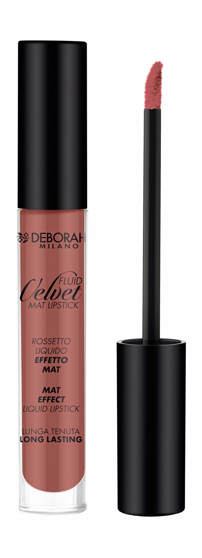 DEBORAH MILANO Помада для губ матовая жидкая Fluid Velvet Mat Lipstick, 4,5 г, 24 Насыщенный нюд