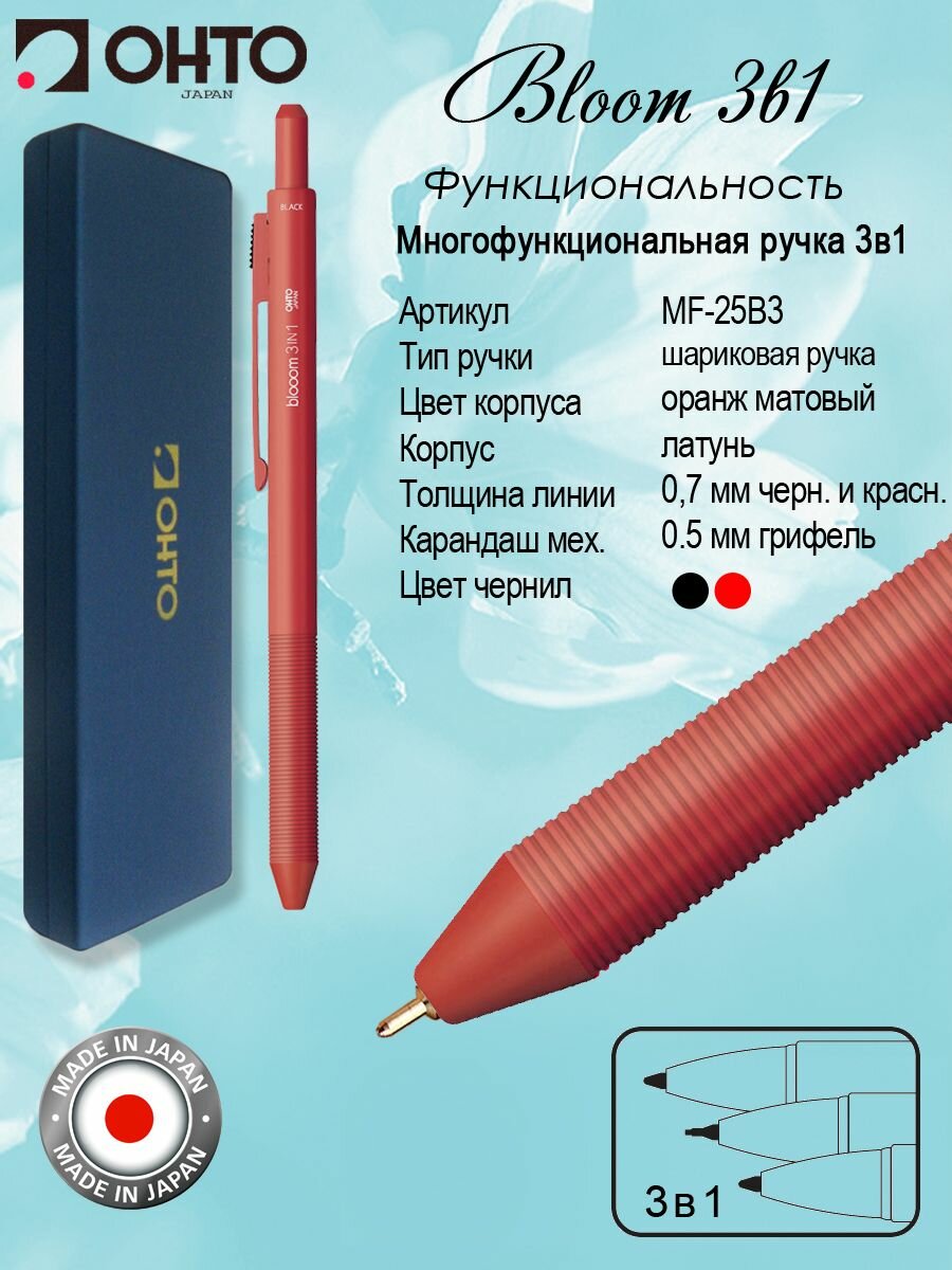 Ручка шариковая черная красная и механический карандаш